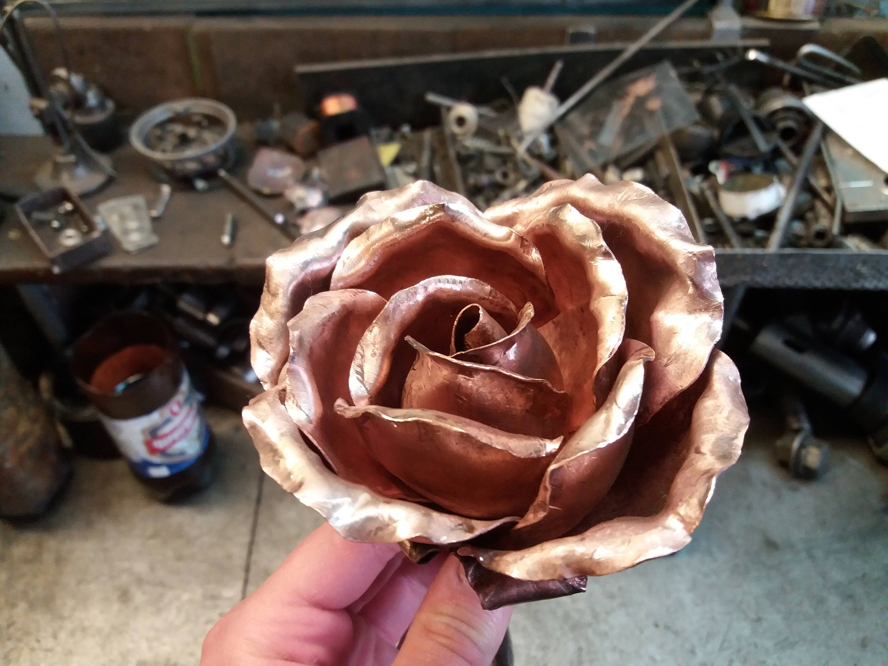 Copper rose copper jewelry 7th anniversary Copper | Etsy