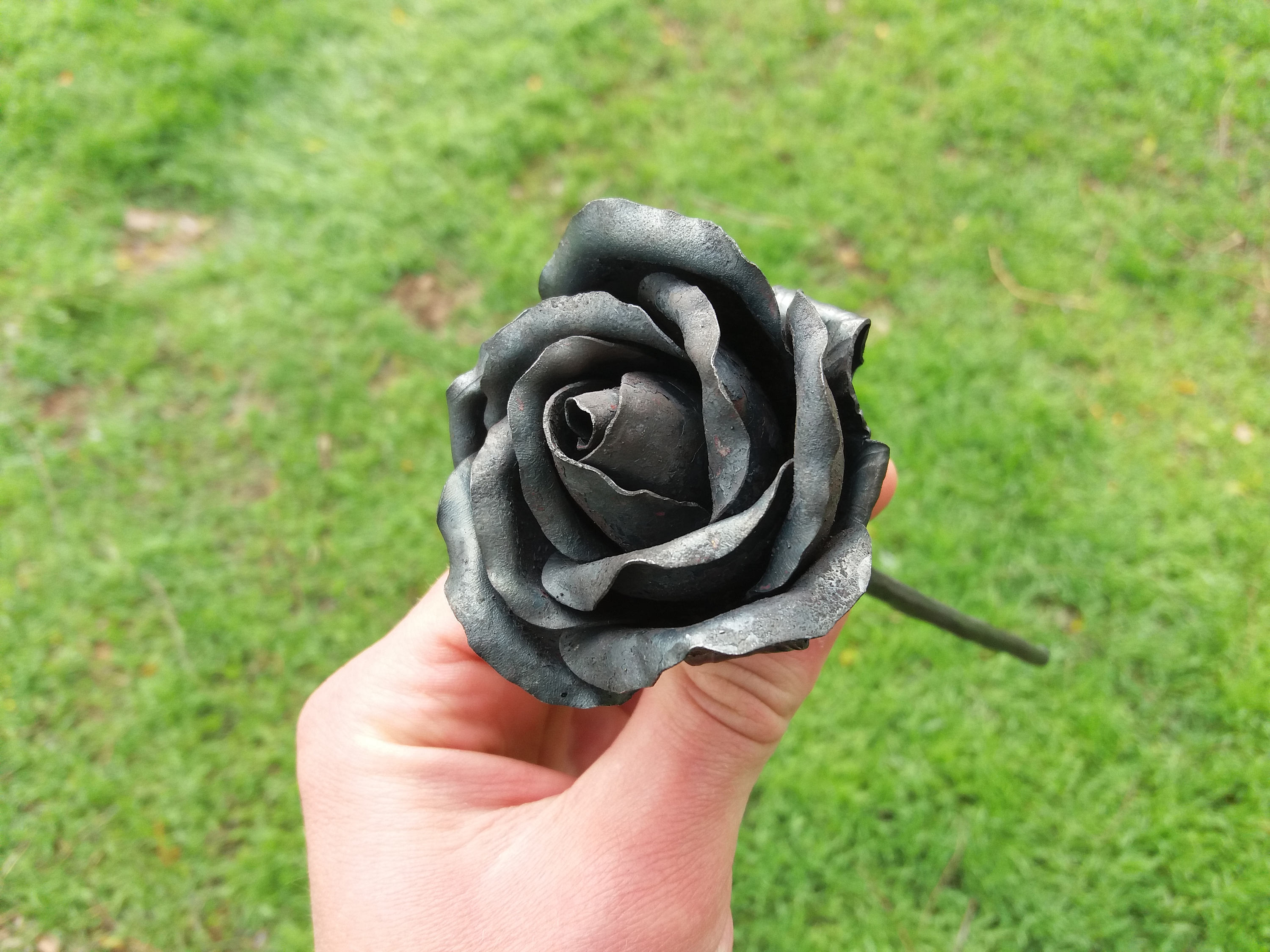 Forged Rose Blacksmith Rose 6th Anniversary Gift Iron Gift | Etsy