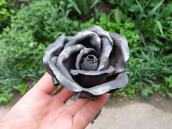 Rose Hand Forged Rose Metal Rose Steel Rose Iron | Etsy