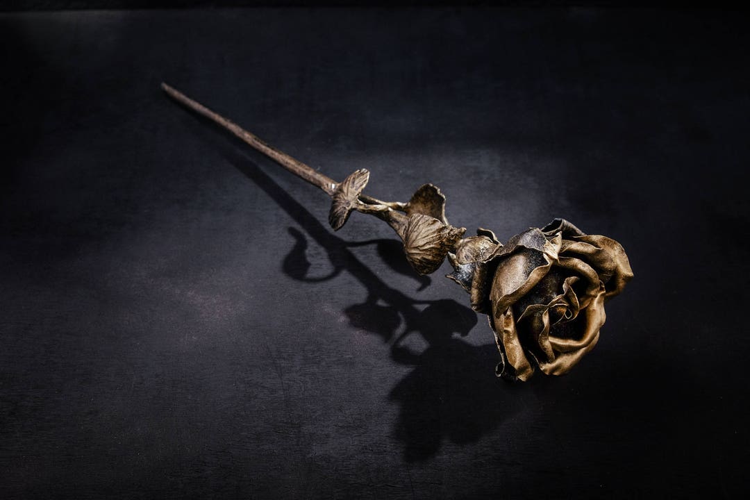 Blacksmith Made Blacksmith Steel Rose Steel Sculpture Iron Rose 6th ...