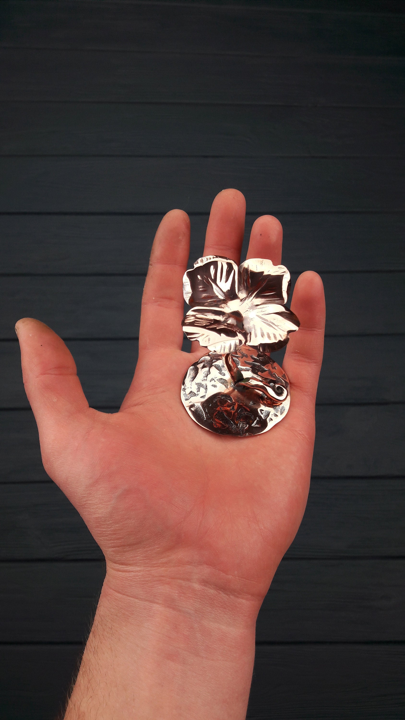 Copper Four-leaf Clover, Copper Clover, Clover, 7 Years Anniversary ...