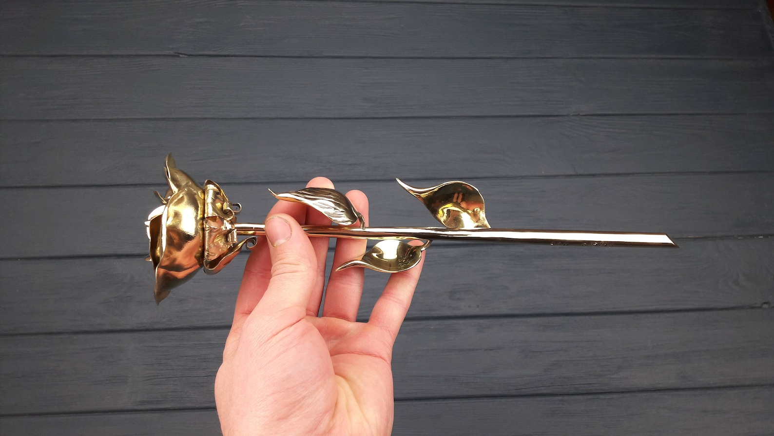 19th Anniversary Gift, Bronze Rose, 19 Years Anniversary, 19 Year ...