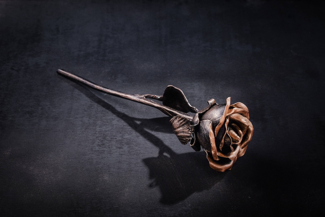 Iron Rose, Blacksmith Rose, 6th Anniversary Gift, Iron Gift for Her ...
