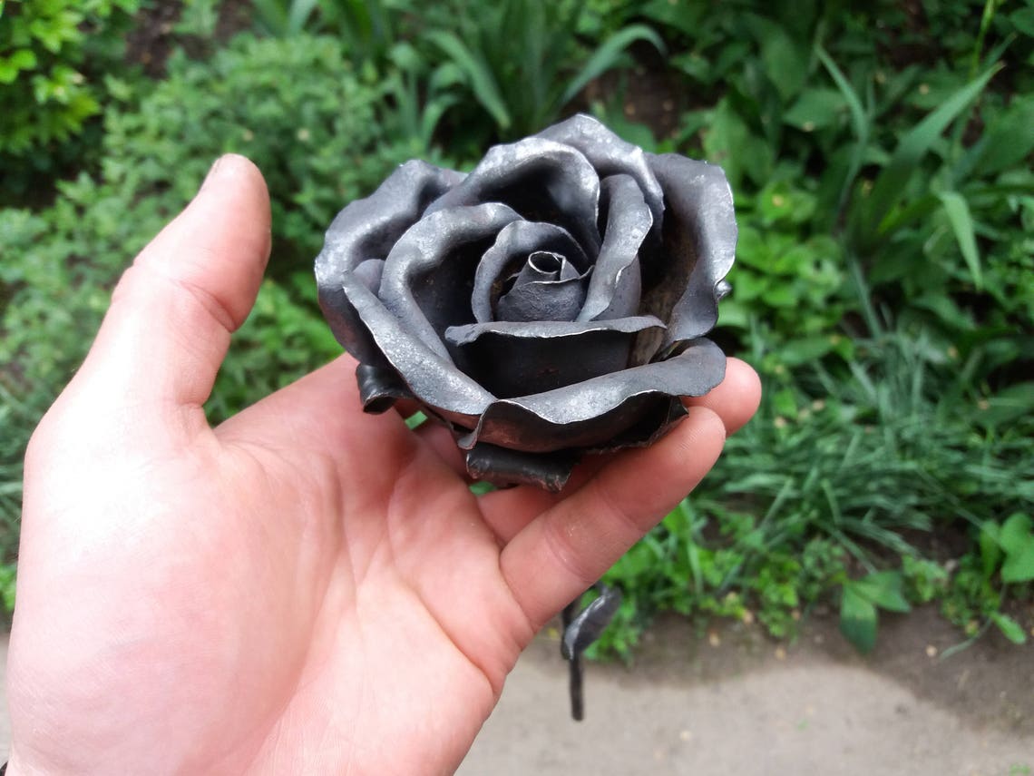 Rose Hand Forged Rose Metal Rose Steel Rose Iron | Etsy