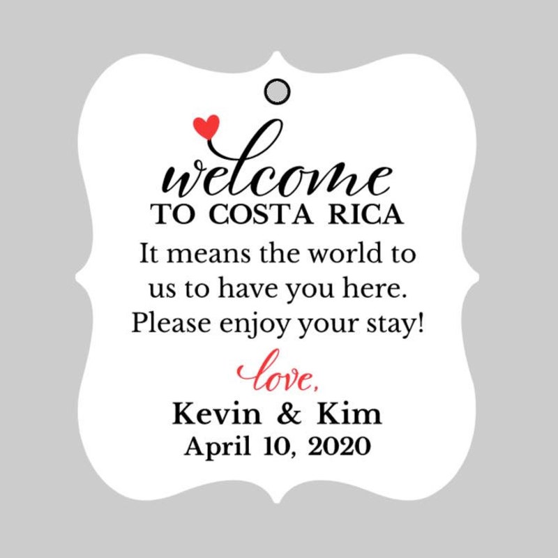 Welcome Bag Tags - Etsy