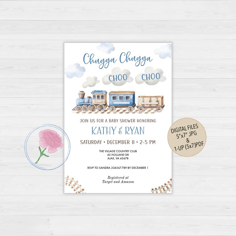 Train Invitation - Etsy