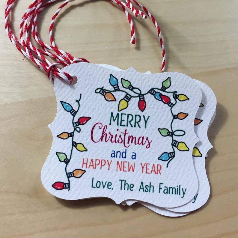 Christmas Gift Tags Personalized Christmas Tags Custom | Etsy
