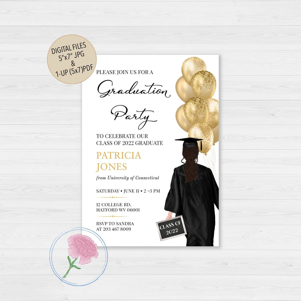 Graduation Party Invitation, Graduation Party Invitation GIRL GRAD 2 ...