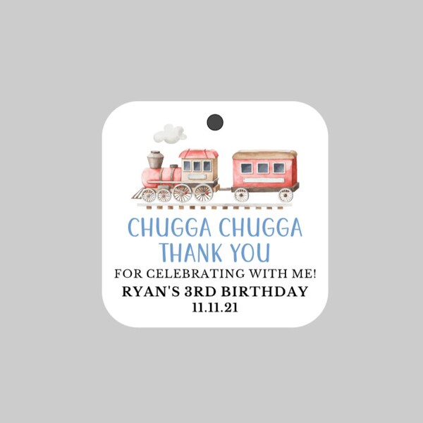 Train Thank You Tags - Etsy