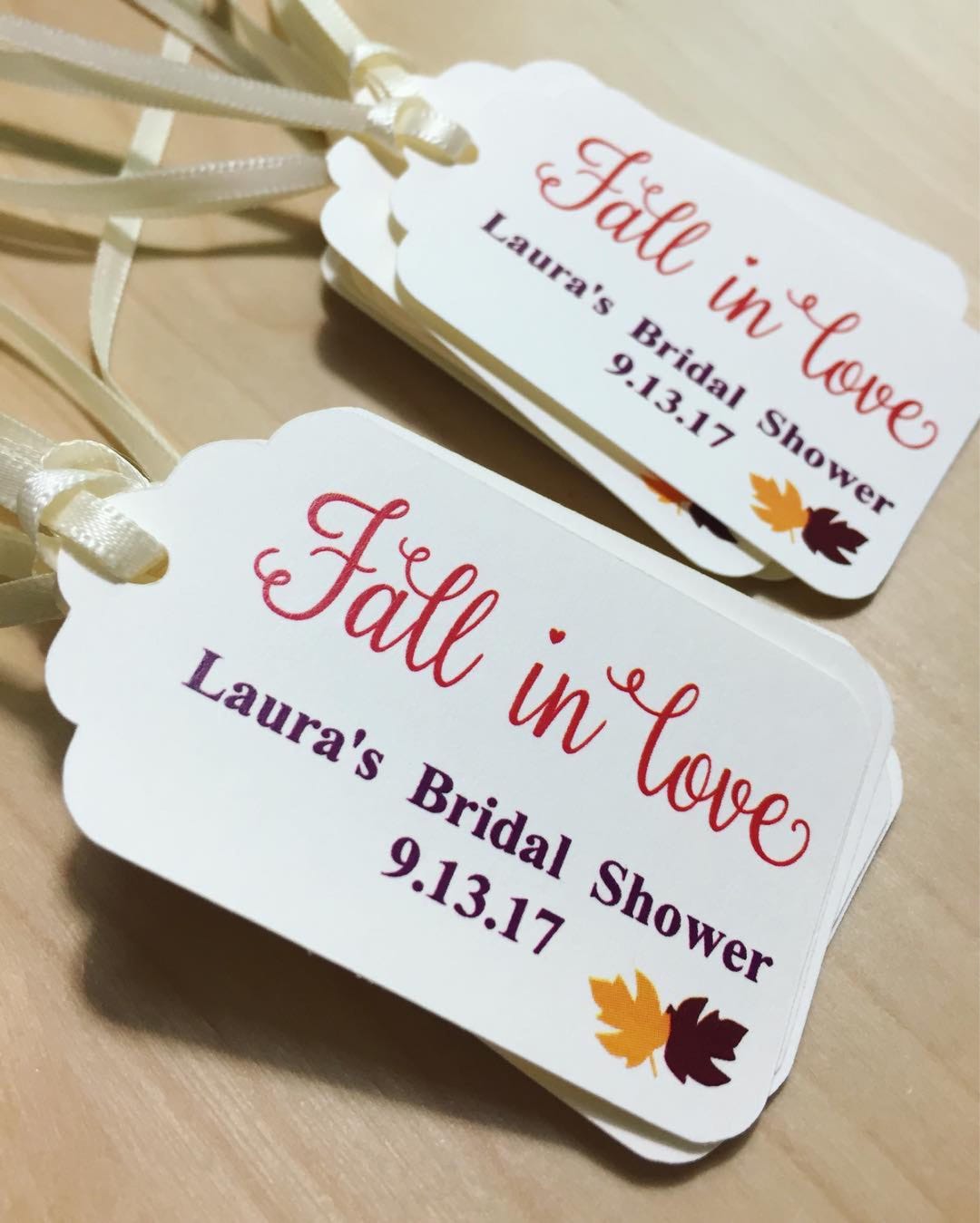 Fall in Love Favor Tags(fall Leaves),fall Wedding Favor Tags,wedding ...