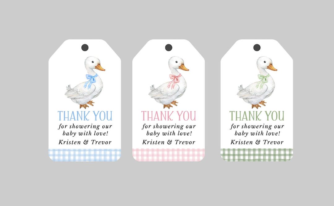 Little Goose Baby Shower Favor Tags,silly Goose Thank You Tags,goose ...