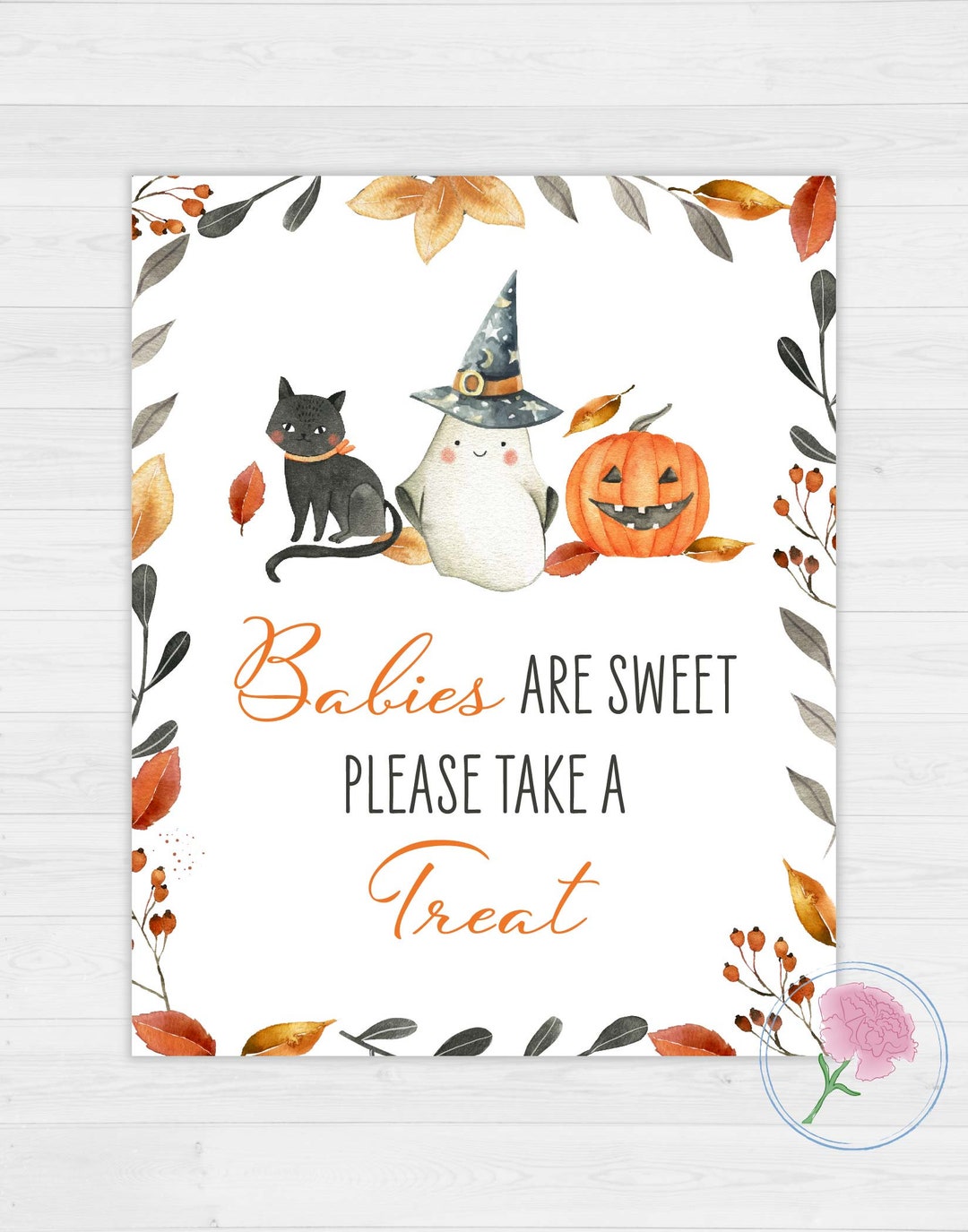 Halloween Baby Shower Sign,halloween Printable 8x10 Sign,halloween ...
