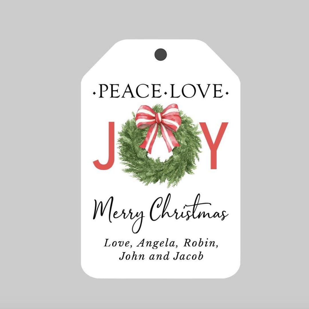 Printed Christmas Gift Tags,christmas Party Tags,printed Merry ...