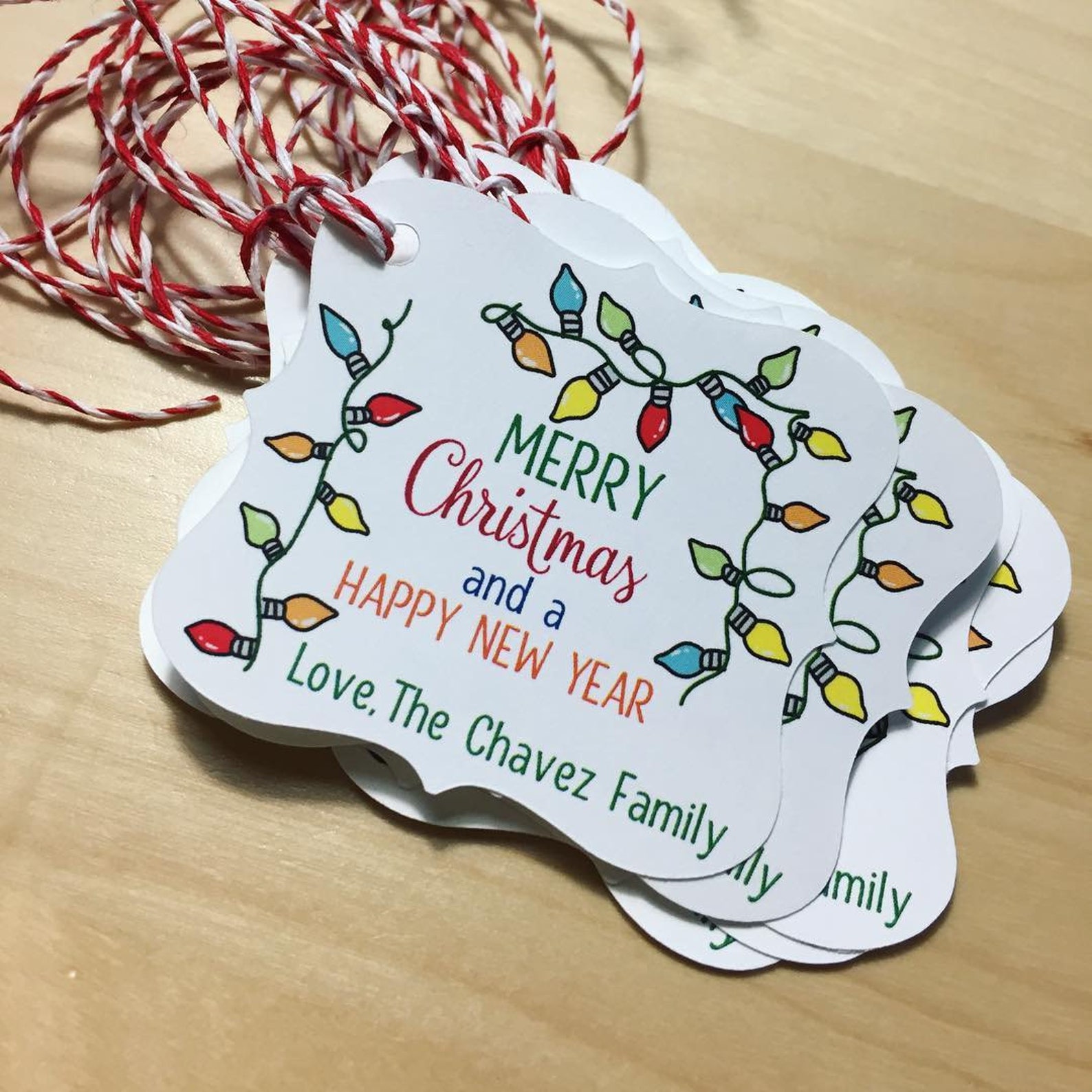 Christmas Gift Tags Personalized Christmas Tags Custom | Etsy