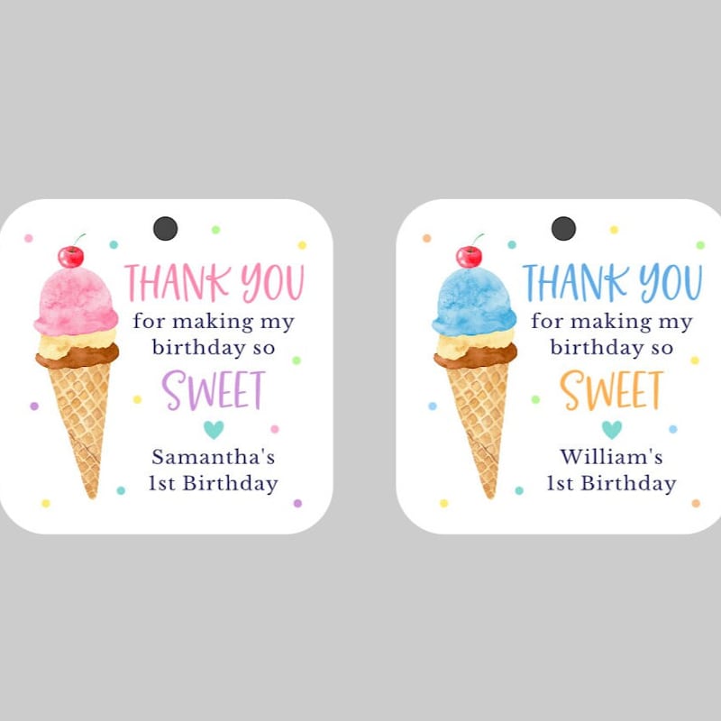 Ice Cream Tag - Etsy