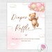 Teddy Bear Diaper Raffle Sign and Raffle Tickets,baby Girl Teddy ...
