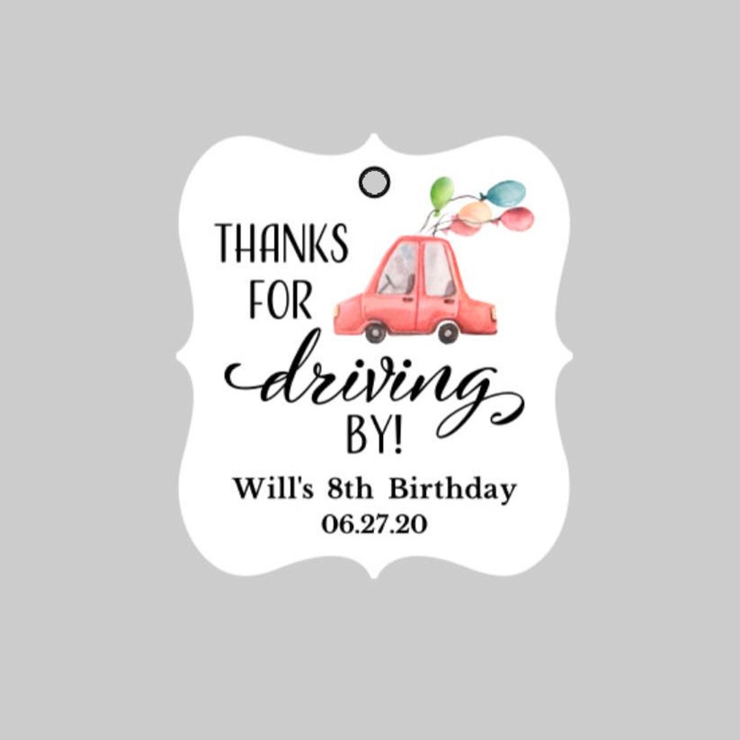 Drive by Birthday Tags,drive by Baby Shower Tags,drive by Party Tags ...