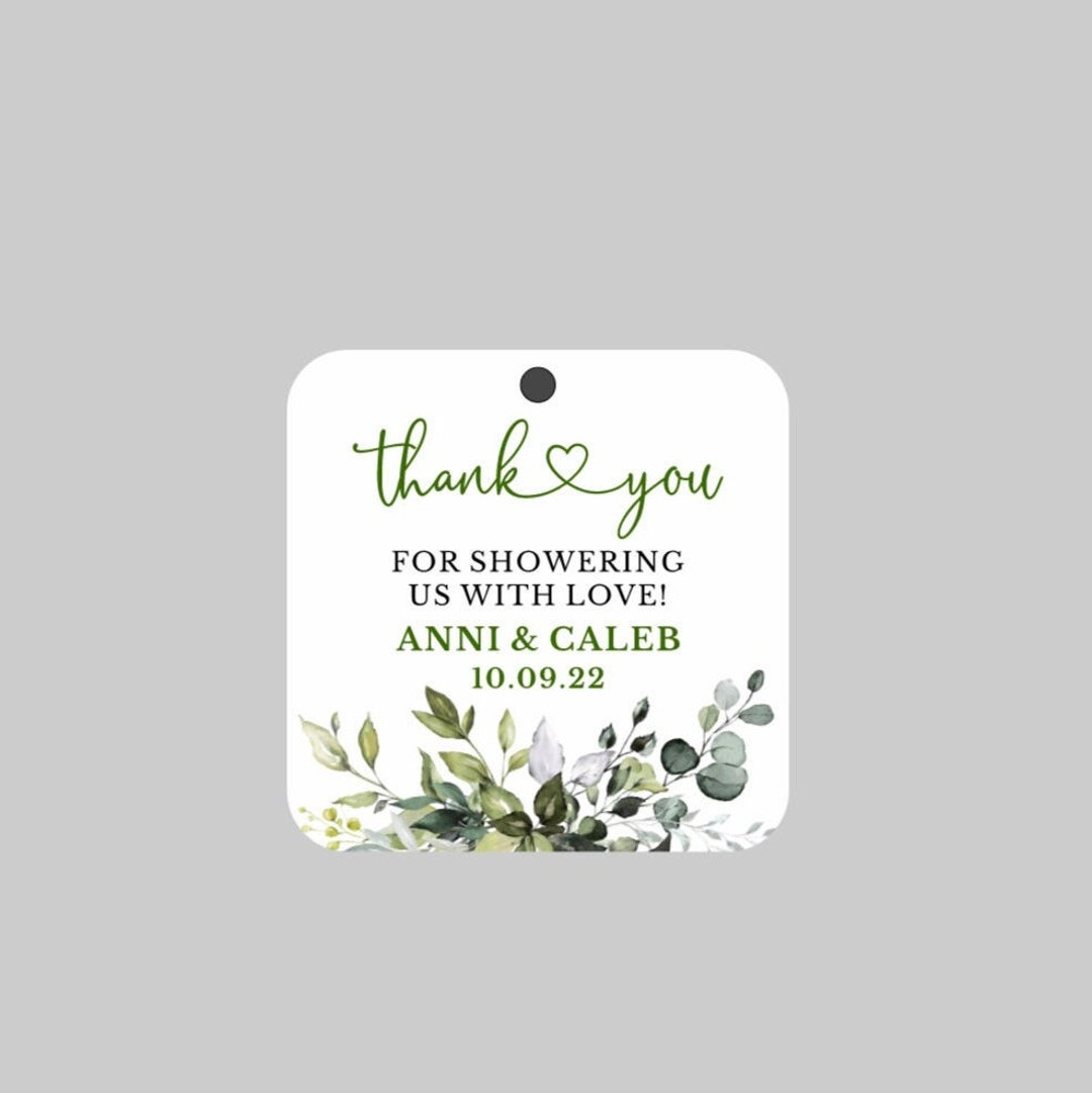 GREENERY Baby Shower Tags,greenery Wedding Tags,greenery Bridal Shower ...