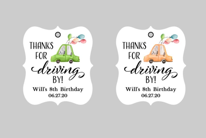 Drive by Birthday Tags,drive by Baby Shower Tags,drive by Party Tags ...