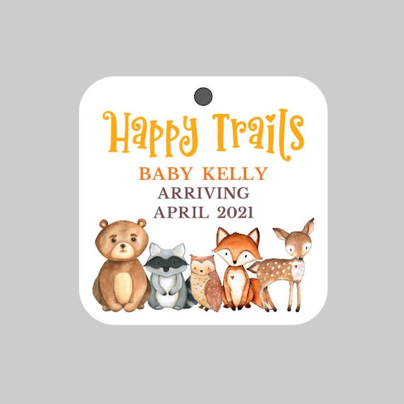 Happy Trails Tagshappy Trails Baby Shower Tagstrail Mix | Etsy