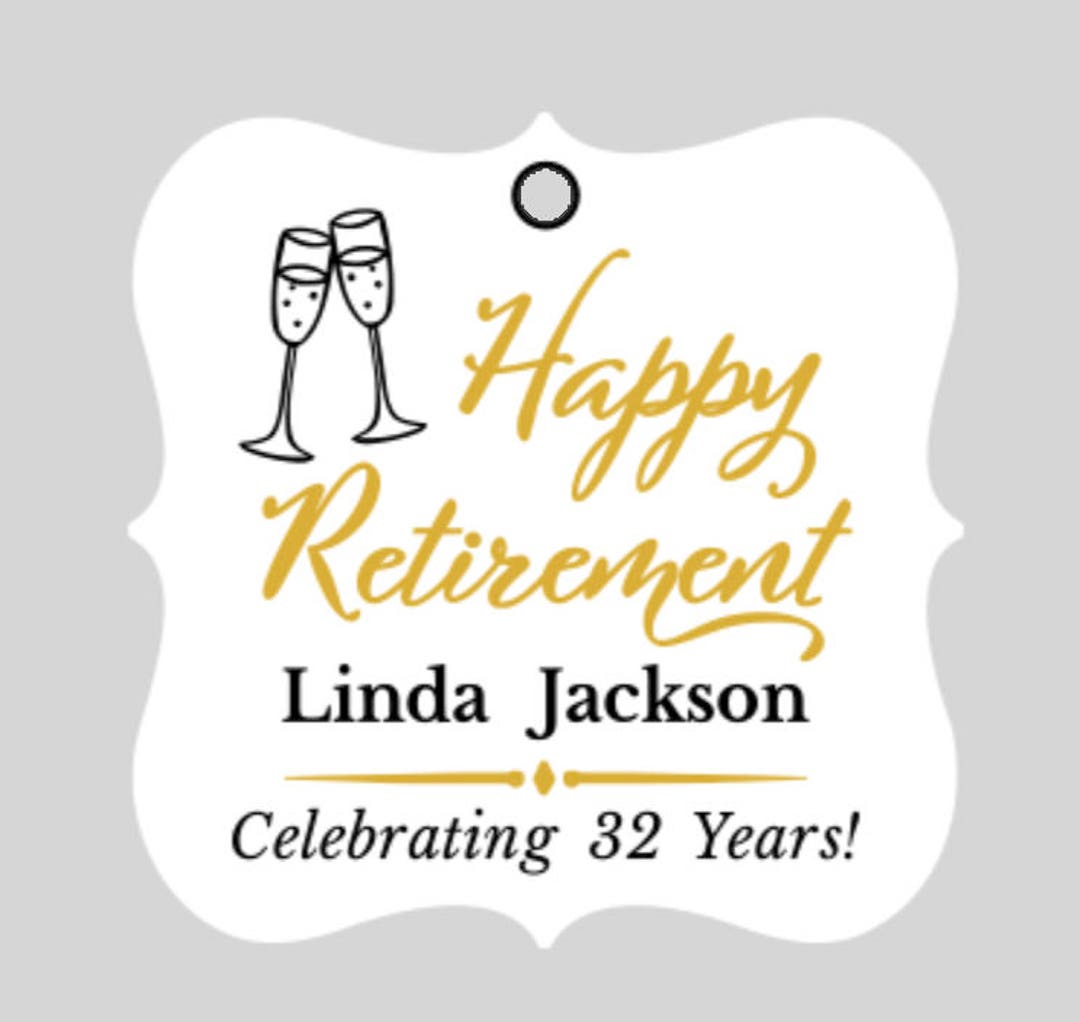 RETIREMENT Party Favor Tags,retirement Party Tags,happy Retirement ...