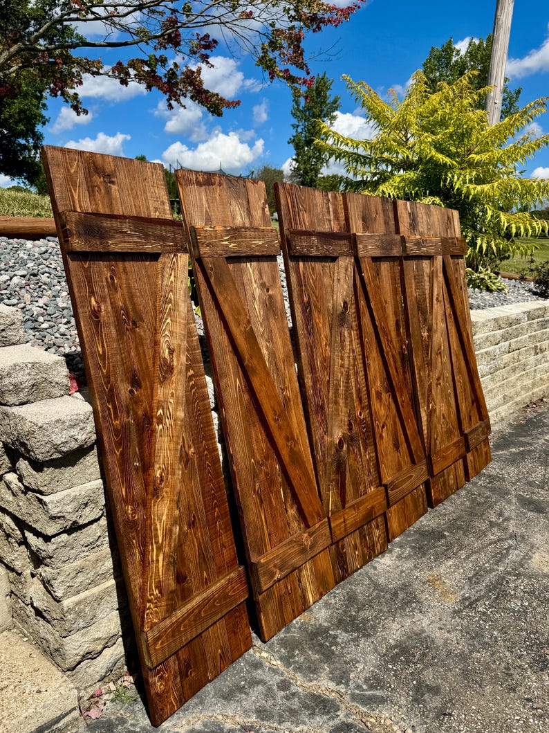 Custom Cedar Shutters: Exterior Window Shutters, Choose Your Stain - Etsy