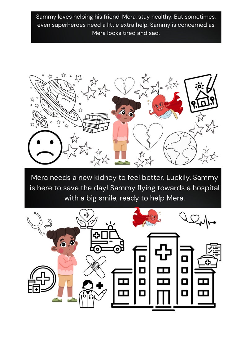 A New Kidney Adventure Kidney Transplant Surgery Activity Coloring Book ...