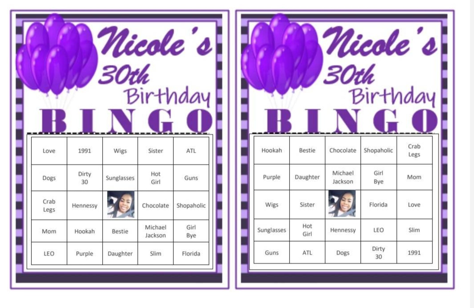 Carte numérique personnalisée anniversaire BINGO | Etsy