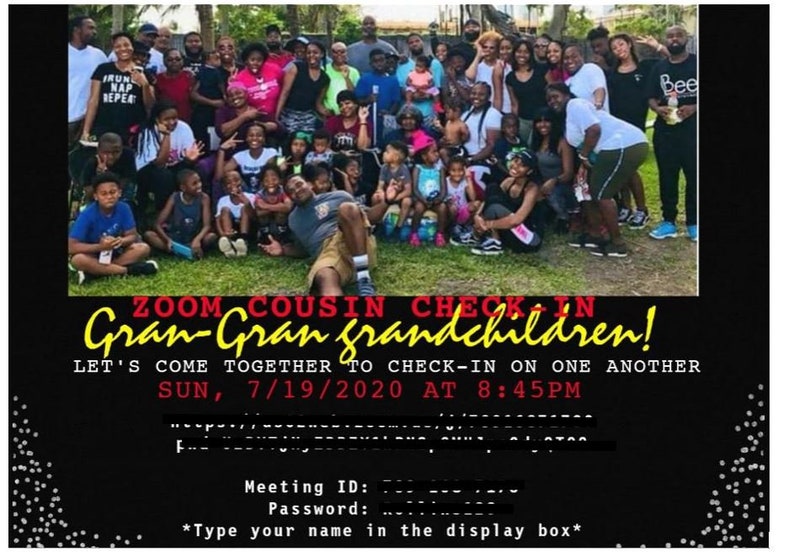 Zoom Cousin Virtual Party Digital Invitation Card - Etsy