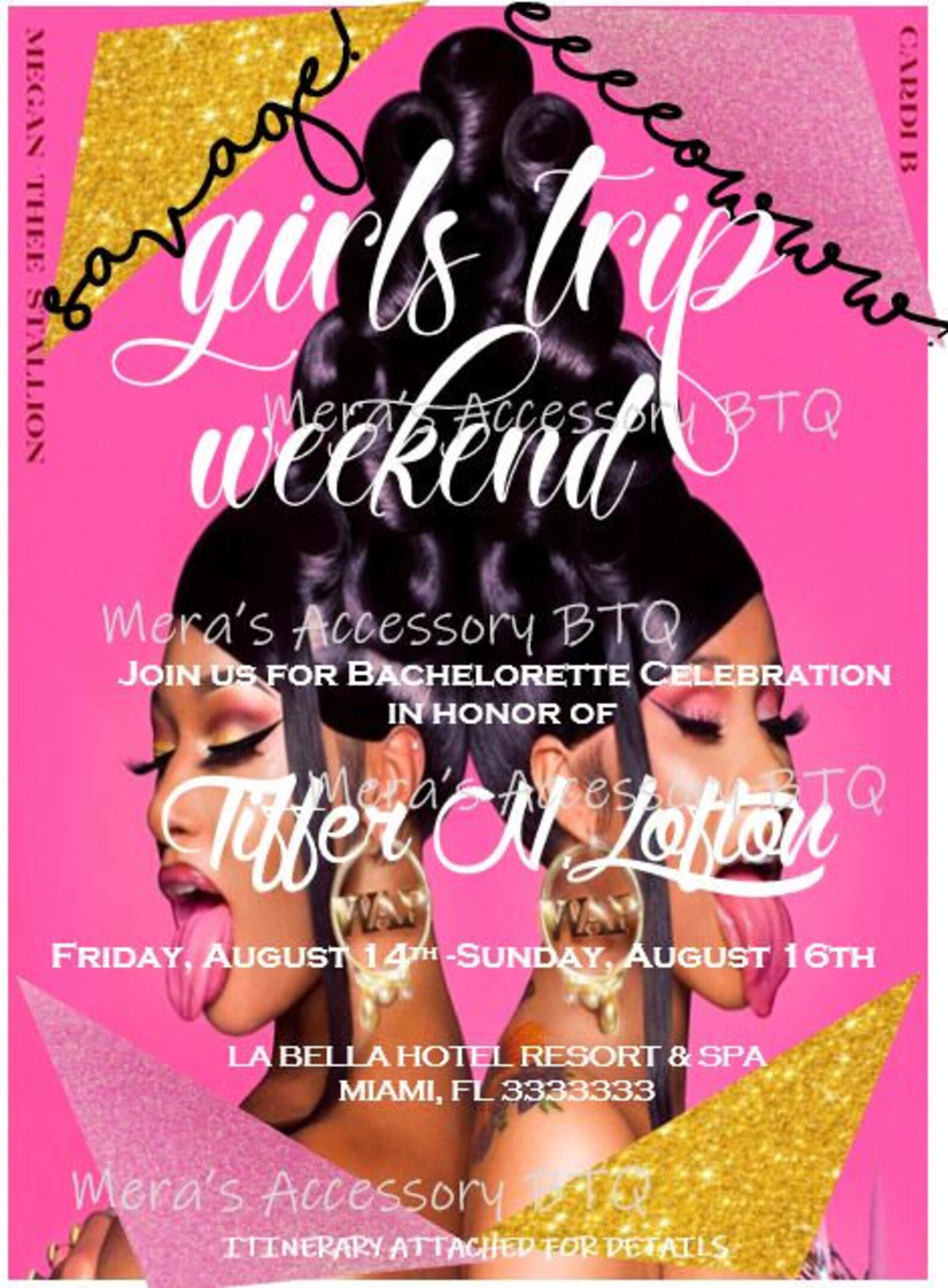 Girls Trip Digital Invitation Card - Etsy