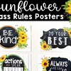 Editable Classroom Rules Posters Sunflower Farmhouse Classroom Decor ...