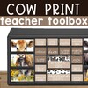 Cow Print Neutral Classroom Decor Bundle Classroom Bulletin Board ...