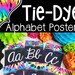 Cursive Alphabet Posters for Classroom Tie Dye Retro Classroom Decor ...