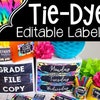 Tie Dye Retro Classroom Decor Bundle Classroom Bulletin Board Display ...