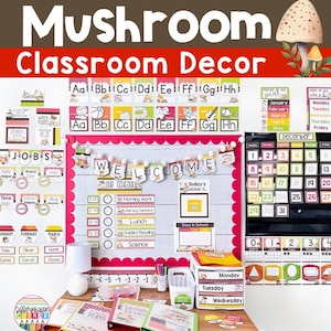 Mushroom Classroom Decor Bundle | Classroom Decorations | Retro ...