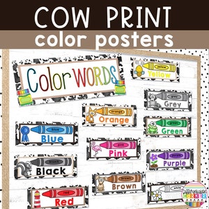 PRINTABLE Color Posters Pack Neutral Classroom Decor Farmhouse Colors ...