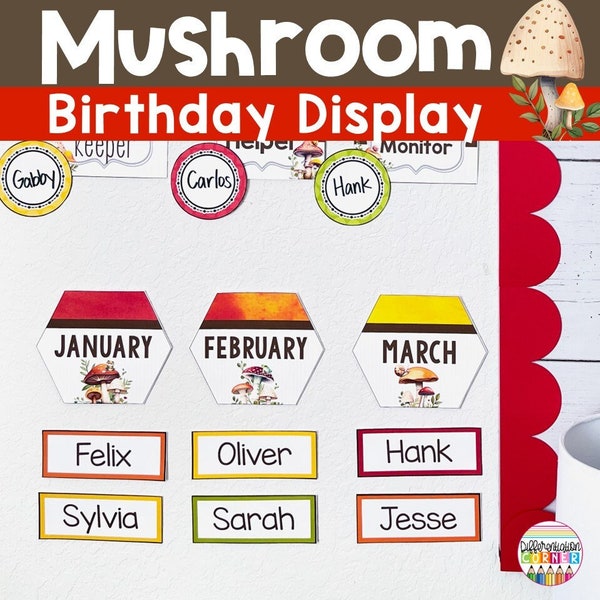 Mushroom Birthday Chart - Etsy