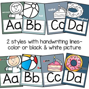 Cursive and Print Alphabet Posters for the Classroom Nature Classroom ...