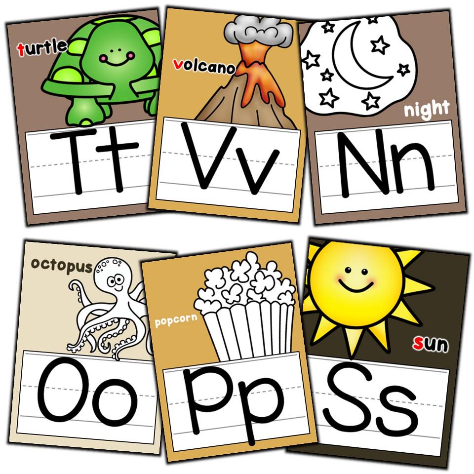 Cursive and Print Alphabet Posters for the Classroom Bee Classroom ...