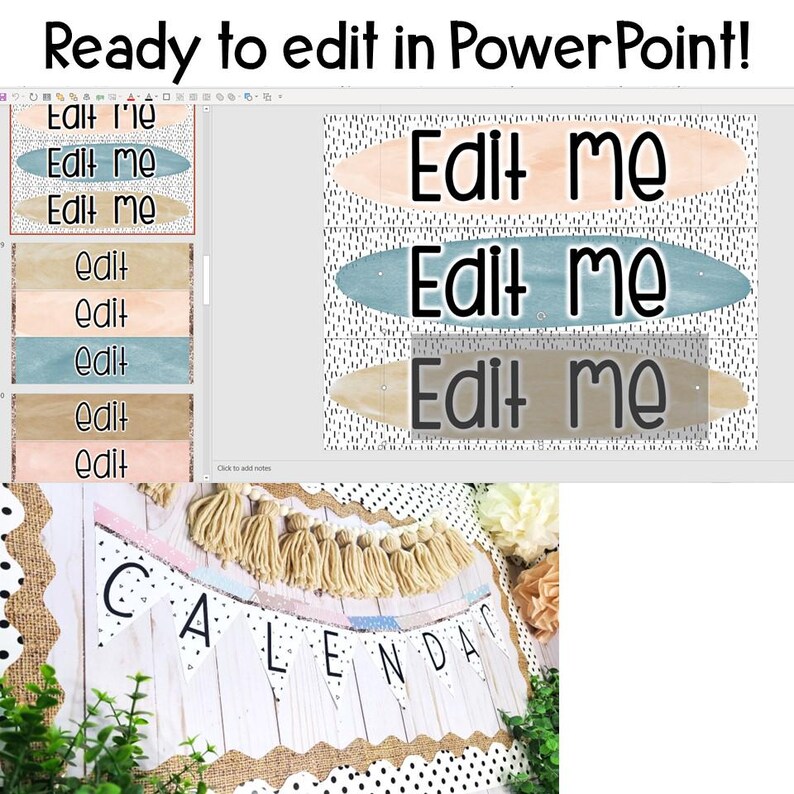 Boho Classroom Calendar Set With Weather Chart | Neutral Boho Classroom ...
