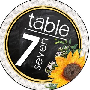PRINTABLE Table Numbers | Sunflower Farmhouse Classroom Decor Classroom ...