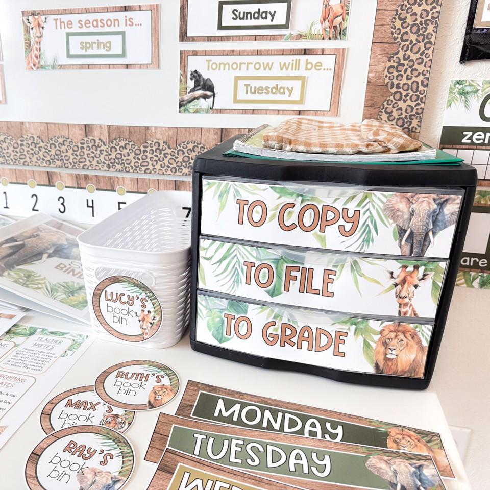 Jungle Themed Classroom Decor Bundle Safari Classroom Decor Calming ...