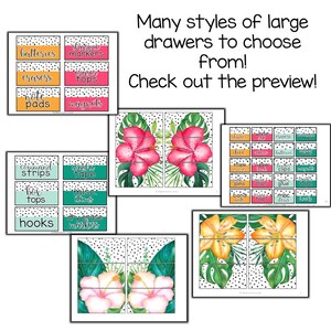 Tropical Teacher Tool Box Labels, Tropical Classroom Decor Teacher ...