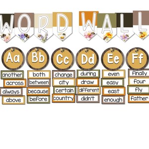 Classroom Word Wall Display Editable Bee Theme Classroom Decor Word ...