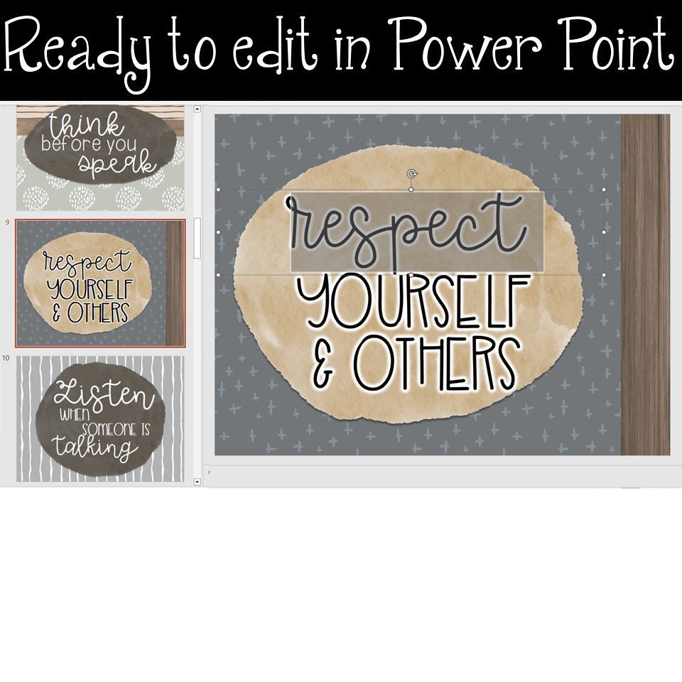 Editable Boho Classroom Rules Posters Neutral Boho Classroom Decor ...