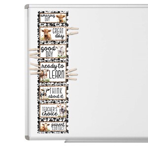 Printable Cow Print Behavior Clip Chart Farmhouse Classroom Decor ...