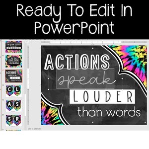 Editable Tie Dye Retro Classroom Rules Posters Groovy Hippie Classroom ...