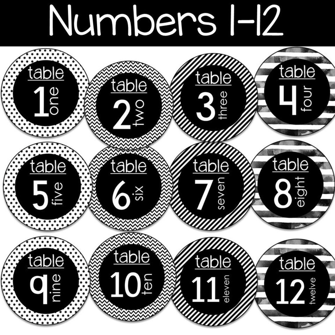 PRINTABLE Cow Print Table Numbers Farmhouse Classroom Decor Classroom ...