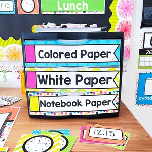 Editable Confetti Rainbow Classroom Labels Classroom Decor Confetti ...