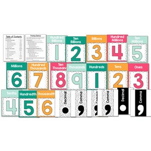 Place Value Chart Posters Place Value Wall Display Tropical Classroom ...